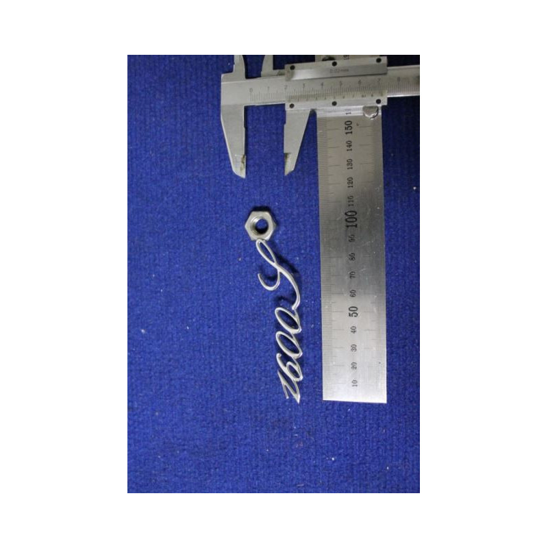 EMBLEM "1600 S" SMALL TYPE METAL CHROME