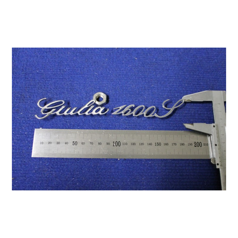 SCRITTE "GIULIA" "1600 S" DUE PEZZI VENDITA IN COPPIA METALLO CROMATO